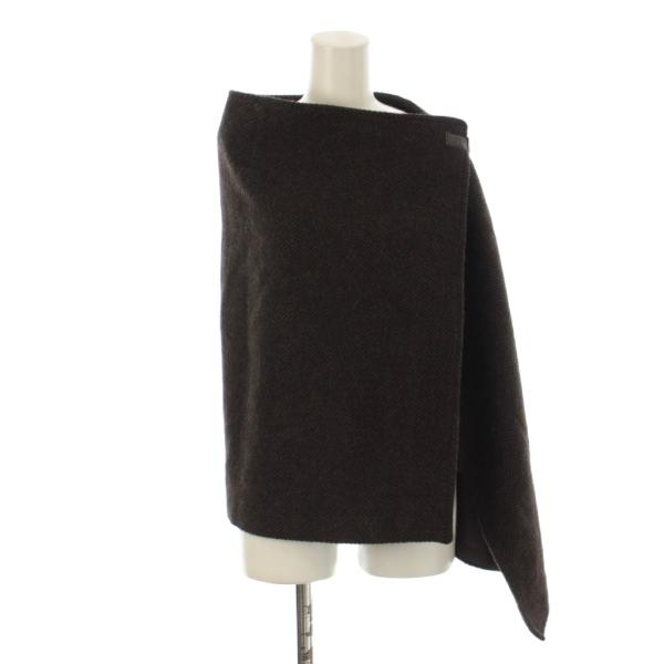 アルベロベロ　ALBEROBELLO olleborebla ポンチョ 上着 ウール F 茶 ブラウン ヘリンボーン柄 袖なし タブ付き /LP ■GY61 レディース【ブランド】アルベロベロ　ALBEROBELLO olleborebla...