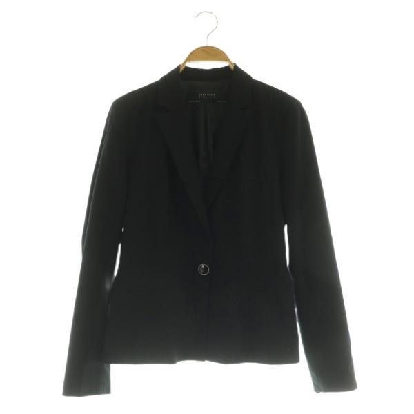 ザラ ベーシック ZARA BASIC COLLECTION テーラードジャケット 1B ストレッチ 総裏地 USA 4 ブラック /MY ■OS ■GY66 レディース【ブランド】ザラ ベーシック ZARA BASIC【表記サイズ】USA...