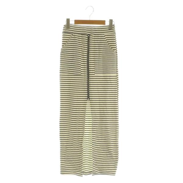 未使用品 バニティ Vanity ボーダー ロングタイトスカート ジップ ストレッチ M アイボリー /MY ■OS ■GY66 レディース【表記サイズ】M【実寸サイズ】ウエスト：56〜cm　ヒップ：68cm　スカート丈：88cm　　【素材...