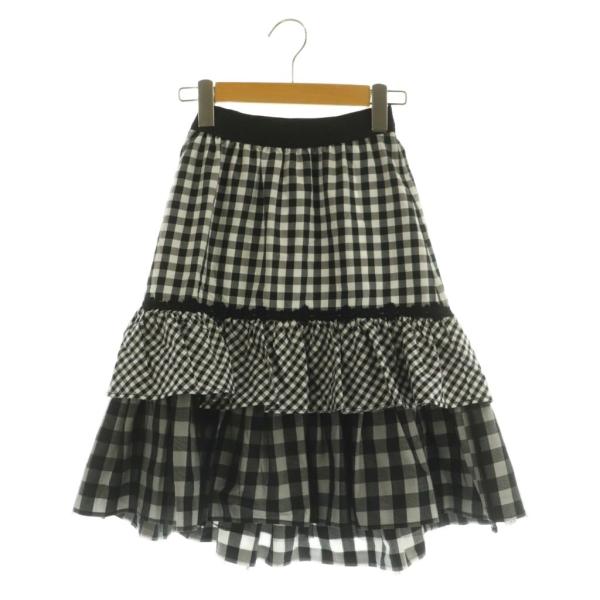 アナスイ ANNA SUI mini ティアードスカート ロング チェック チュール L ブラック ホワイト /MY ■OS ■GY58 キッズ【ブランド】アナスイ ANNA SUI【表記サイズ】L【実寸サイズ】ウエスト：50〜cm　ヒップ...