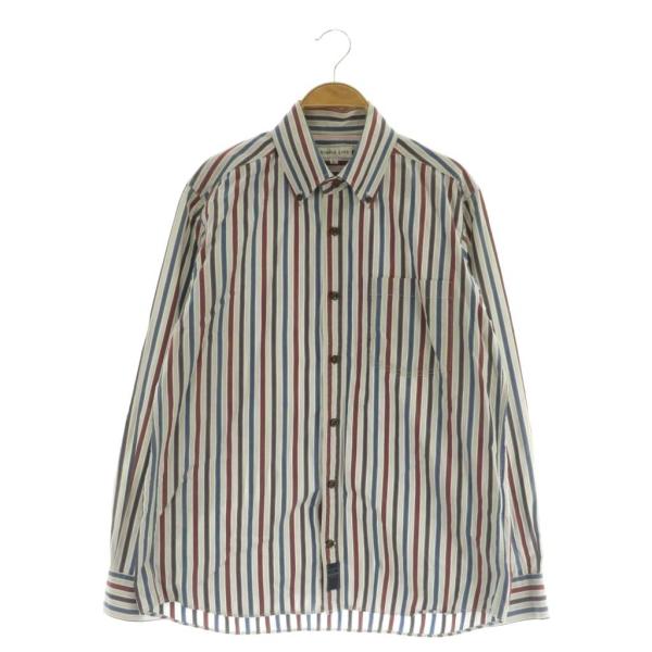 シンプルライフ SIMPLE LIFE ボタンダウンシャツ 長袖 ストライプ L マルチカラー /MY ■OS ■GY58 メンズ【表記サイズ】L【実寸サイズ】肩幅：41cm　身幅：52cm　着丈：70cm　袖丈：59cm　　【素材】綿【色...