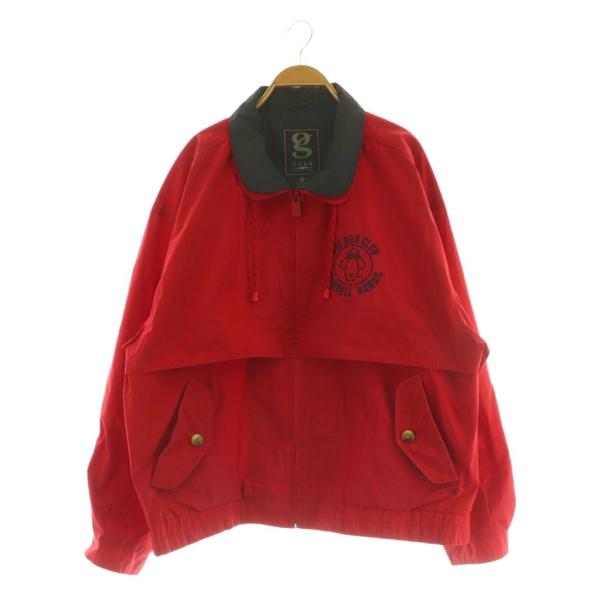 ギアフォースポーツ GEAR FOR SPORTS ジャケット ブルゾン ロゴ刺繍 M レッド /MY ■OS ■GY58 メンズ【表記サイズ】M【実寸サイズ】身幅：61cm　着丈：68cm　ゆき丈：88cm　　【素材】ポリエステル 綿　胴...