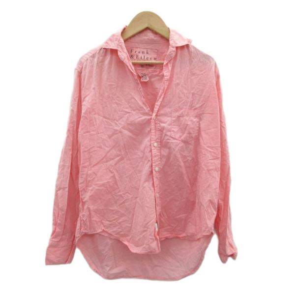 フランク&amp;アイリーン Frank&amp;Eileen × ロンハーマン Ron Herman カジュアルシャツ スキッパーカラー XXS ピンク 長袖 レディース【ブランド】フランク&amp;アイリーン Frank&amp;Eil...