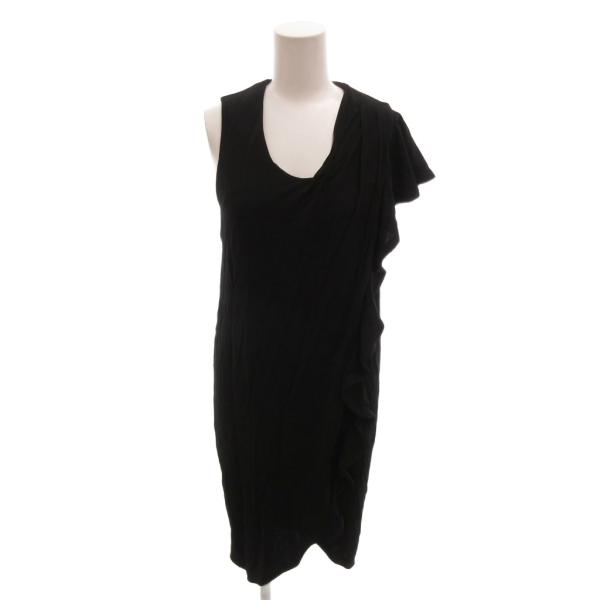 ヴィクター&amp;ロルフ VIKTOR&amp;ROLF ワンピース ノースリーブ ドレープ アシンメトリー 38 黒 ブラック /YJ ■GY58 レディース【ブランド】ヴィクター&amp;ロルフ VIKTOR&amp;ROLF【表記サ...