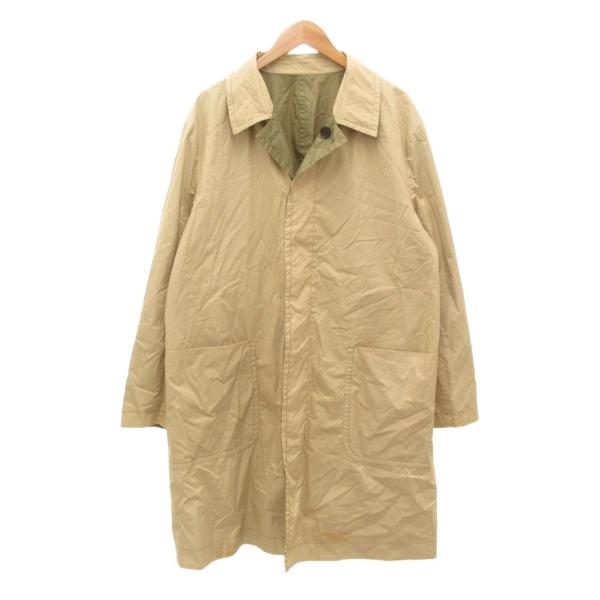 サージュデクレ sage de cret リバーシブルステンカラーコート ロング L ベージュ カーキ /JS ■GY58 メンズ【ブランド】サージュデクレ sage de cret【表記サイズ】L【実寸サイズ】身幅：75cm　着丈：100...