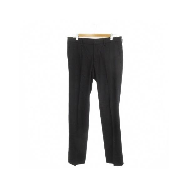 ジョセフオム JOSEPH HOMME パンツ スラックス ウール 48 黒 ブラック 無地 センタープレス ベルトループ付き /AH26 ■GY58 メンズ【ブランド】ジョセフオム JOSEPH HOMME【表記サイズ】48【実寸サイズ】...