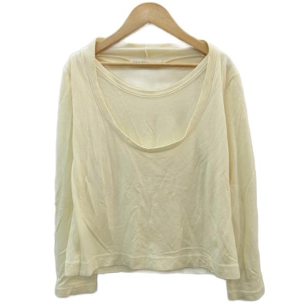 ケイコキシ KEIKO KISHI by nosh カットソー 2 アイボリー 長袖 無地 レイヤード風 ラウンドネック /HO50 ■GY58 レディース【ブランド】ケイコキシ KEIKO KISHI by nosh【表記サイズ】2【実寸...