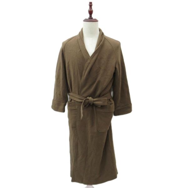 ウェルドン WELDON ガウンコート L 茶 ブラウン ベルト付き ロング丈 /YS2 ■GY58 メンズ【表記サイズ】L【実寸サイズ】身幅：53cm　着丈：116cm　ゆき丈：76cm　　【素材】表地 毛、ナイロン　裏地 ポリエステル【...