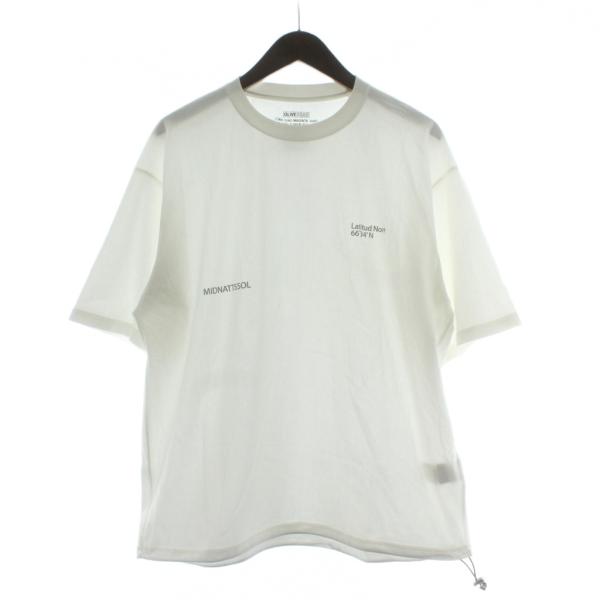 ベー・セーストック B.C STOCK OLIVEDRAB Tシャツ L 白 ホワイト 半袖 ドローストリング裾 ラウンドネック ロゴプリント /GR ■GY58【ブランド】ベー・セーストック B.C STOCK【表記サイズ】L【実寸サイズ...