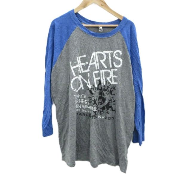 NEXT LEVEL Tシャツ カットソー XL グレー 長袖 ラウンドネック プリント /YS60 ■GY58 メンズ【表記サイズ】XL【実寸サイズ】身幅：55cm　着丈：65cm　ゆき丈：68cm　　【素材】ポリエステル、綿、レーヨン【...