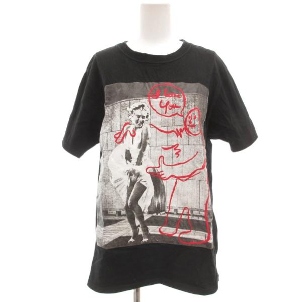 シフティングデザイン SHIFTING DESIGN Tシャツ カットソー L 黒 ブラック 半袖 プリント /RG ■GY58 レディース【表記サイズ】L【実寸サイズ】肩幅：41cm　身幅：50cm　着丈：64cm　袖丈：20cm　　【素...