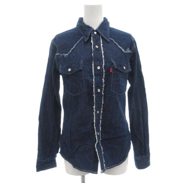 リーバイス レッドタブ Levi's RED TAB デニムウエスタンシャツ 長袖 カットオフ M インディゴブルー /GV ■GY60 レディース【ブランド】リーバイス レッドタブ Levi's RED TAB【表記サイズ】M【実寸サイズ...