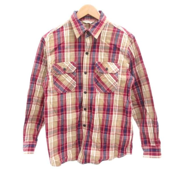 リーバイス レッドタブ Levi's RED TAB 美品 シャツ M 赤 レッド チェック柄 長袖 フラップポケット /SJ ■GY60 メンズ【ブランド】リーバイス レッドタブ Levi's RED TAB【表記サイズ】M【実寸サイズ】...