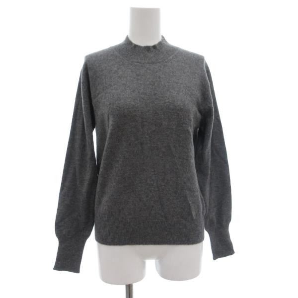 ゴビ GOBI カシミヤ リブニット セーター 長袖 モックネック プルオーバー M グレー /GV ■GY60 レディース【表記サイズ】M【実寸サイズ】肩幅：38cm　身幅：46cm　着丈：56cm　袖丈：53cm　　【素材】カシミヤ【色...