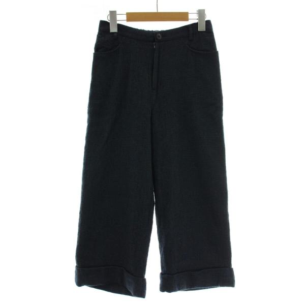 ケイコキシ KEIKO KISHI by nosh ワイドパンツ ウール クロップド ジップフライ 1 青 ブルー 茶色 ブラウン /XZ ■GY58 レディース【ブランド】ケイコキシ KEIKO KISHI by nosh【表記サイズ】1...
