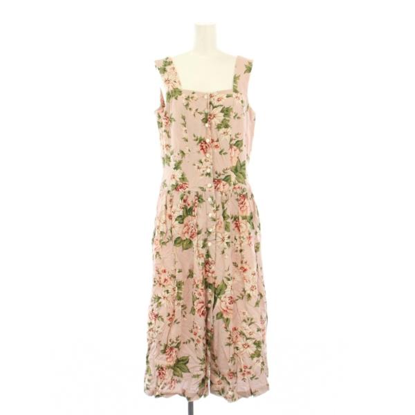 ペイトンプレイス PEYTON PLACE フレアワンピース ミモレ ロング ノースリーブ スクエアトゥ 花柄 麻 リネン混 ピンク /BB ■GY58【ブランド】ペイトンプレイス PEYTON PLACE【表記サイズ】サイズ表記なし(実寸...