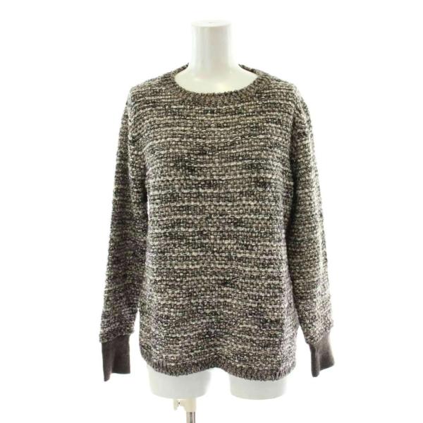 バジーレ BASILE 28 ニット セーター ウール 40 茶 ブラウン ミックスカラー ラウンドネック 長袖 トップス /PP ■GY60 レディース【ブランド】バジーレ BASILE 28【表記サイズ】40【実寸サイズ】肩幅：約36c...