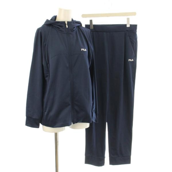 未使用品 フィラ FILA セットアップ 上下 上着 パーカー スウェットパンツ M ネイビー フード付き 長袖 ロング丈 /LP ■GY60【ブランド】フィラ FILA【表記サイズ】M【実寸サイズ】ジャケット 肩幅：36cm　ジャケット ...