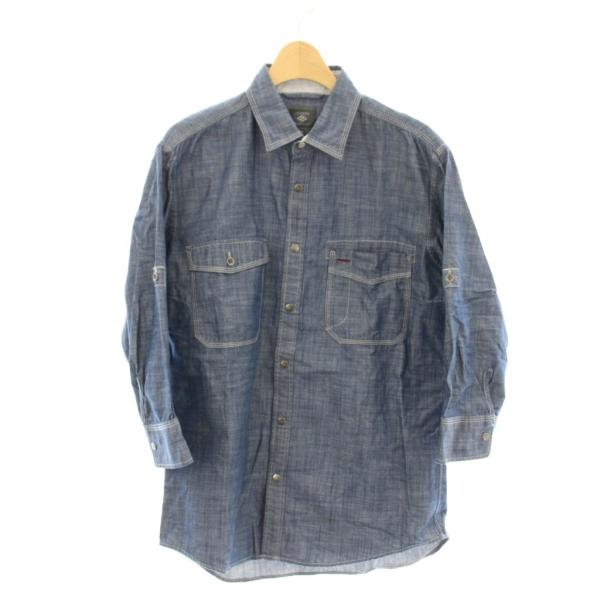 ジョセフアブード JOSEPH ABBOUD シャツ ブラウス カットソー M 青 ブルー 長袖 無地 胸ポケット /LP ■GY60 メンズ【ブランド】ジョセフアブード JOSEPH ABBOUD【表記サイズ】M【実寸サイズ】肩幅：42c...