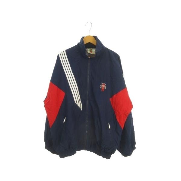 canadian SPORTS MACRIZIO CORNELIANI ジャケット スポーツウエア XL 紺 ネイビー 長袖 ストライプ柄 スタンドカラー【表記サイズ】XL【実寸サイズ】身幅：66cm　着丈：75cm　ゆき丈：88cm　　【...