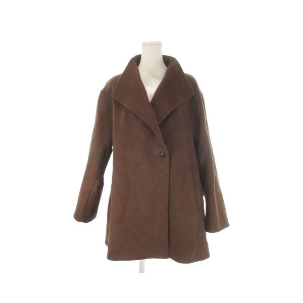 ユニクロ UNIQLO オーバーサイズコート ミドル丈 L 茶 ブラウン /CK12 ■GY58 レディース【ブランド】ユニクロ UNIQLO【表記サイズ】L【実寸サイズ】身幅：61cm　着丈：76cm　ゆき丈：81cm　　【素材】表地　ナ...