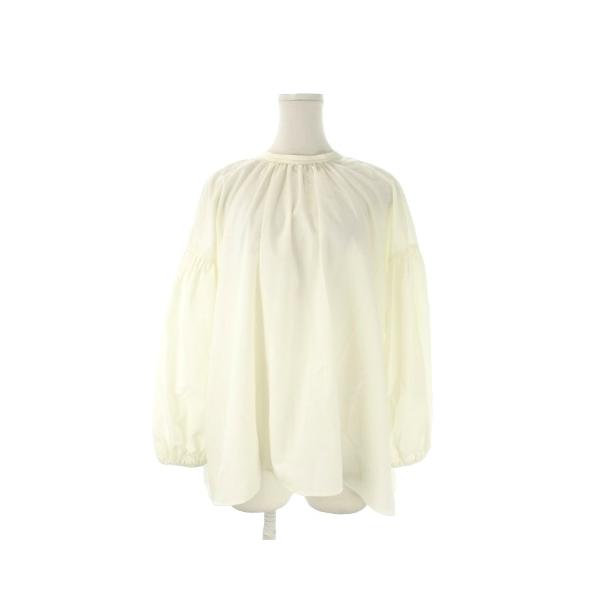 サマンサモスモス SM2 blue シャツ ブラウス F 白 ホワイト ギャザーネック 長袖 パフスリーブ /CK35 ■GY58 レディース【ブランド】サマンサモスモス SM2【表記サイズ】F【実寸サイズ】身幅：71cm　着丈：66cm　...