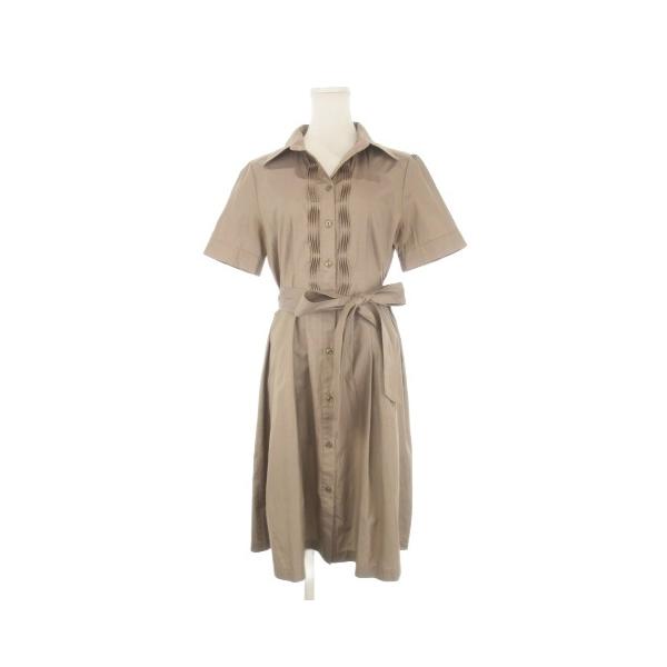 エムケー ミッシェルクラン MK MICHEL KLEIN シャツワンピース 40 茶 ブラウン 半袖 スキッパー ピンタック /CK28 ■GY58 レディース【ブランド】エムケー ミッシェルクラン MK MICHEL KLEIN【表記サ...