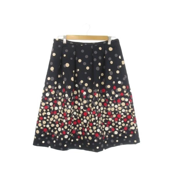 オースチン リード Austin Reed スカート 38 紺 ネイビー ドット柄 グラデーション フレア /AO40 ■GY58 レディース【ブランド】オースチン リード Austin Reed【表記サイズ】38【実寸サイズ】ウエスト：7...