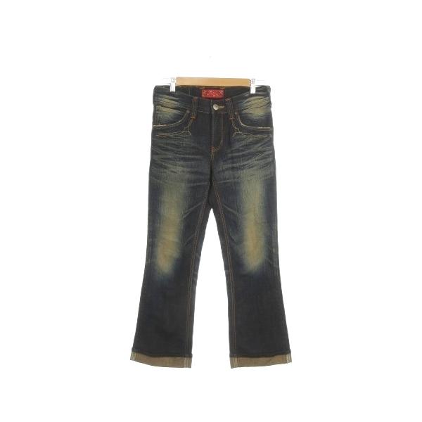 エドウィン EDWIN 421XVS デニム ジーンズ 28 青 ブルー インディゴ ウォッシュ加工 ロールアップ ブーツカット ウエスタン /MN36【ブランド】エドウィン EDWIN【表記サイズ】28【実寸サイズ】ウエスト：78cm　も...