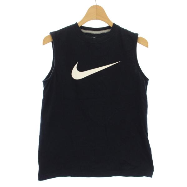 ナイキ NIKE タンクトップ ロゴ プリント M 黒 ブラック /TK ■GY60 キッズ【ブランド】ナイキ NIKE【表記サイズ】M（145/72）【実寸サイズ】身幅：42cm　着丈：57cm　　【素材】綿【色】黒 ブラック【状態】全体...