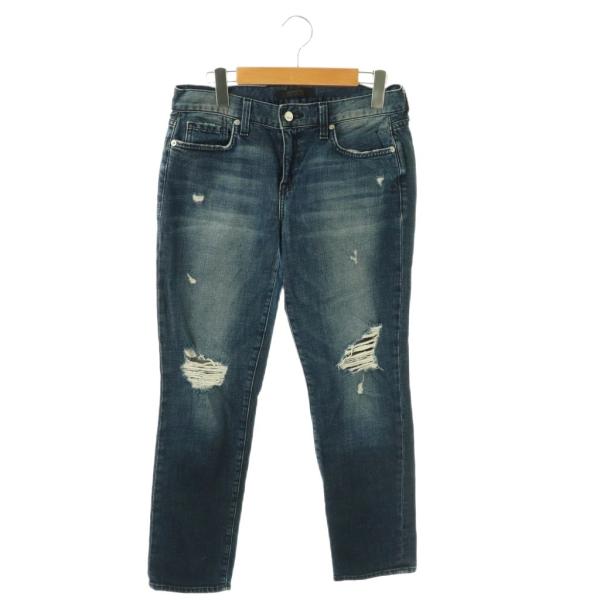 ジェネティックロサンゼルス GENETIC LOS ANGELES デニムパンツ ジーンズ ダメージ加工 26 ブルー /DF ■GY60 レディース【表記サイズ】26【実寸サイズ】ウエスト：74cm　もも幅：27.5cm　裾幅：16cm　...