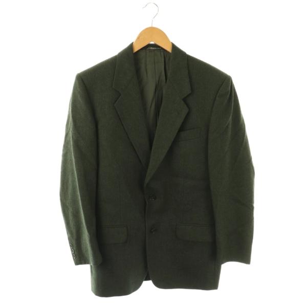 ガレス GALLES ジャケット テーラード ウール 46 カーキグレー /CX ■GY60 メンズ【表記サイズ】46【実寸サイズ】肩幅：43cm　身幅：47cm　着丈：73cm　袖丈：58cm　　【素材】・表地 毛　・裏地、レーヨン、キュ...