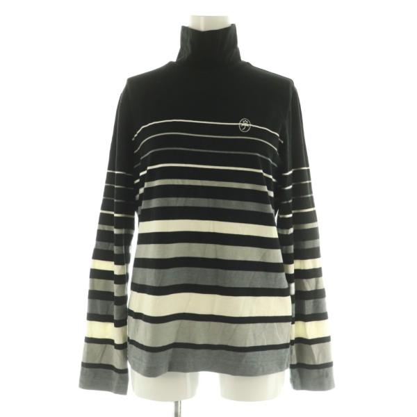 カステルバジャック CASTELBAJAC ハイネックニット セーター 長袖 ボーダー 42 ブラック /MY ■OS ■GY60 レディース【ブランド】カステルバジャック CASTELBAJAC【表記サイズ】42【実寸サイズ】肩幅：35c...