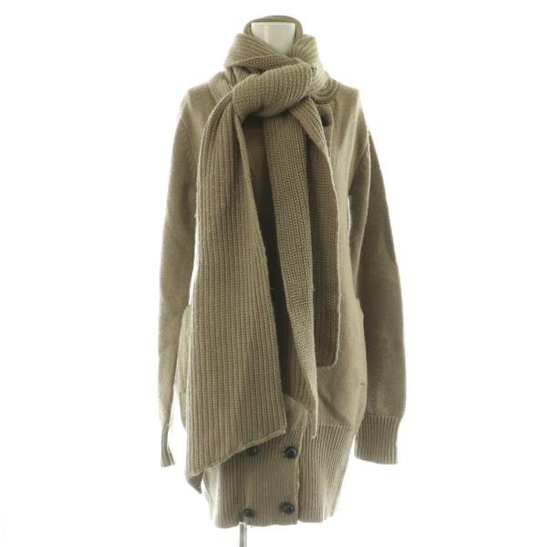 ニコラス ケー Nicholas K ニットコート ロング ダブル 変形 S ベージュ /MY ■OS ■GY60 レディース【ブランド】ニコラス ケー Nicholas K【表記サイズ】S【実寸サイズ】肩幅：42cm　身幅：43cm　着丈...