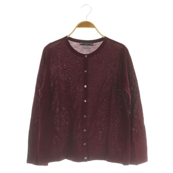 アマカ AMACA ボットジュゼッペ Botto Giuseppe カーディガン ニット シルク混 クルーネック 40 ボルドー /MY ■OS ■GY60 レディース【ブランド】アマカ AMACA【表記サイズ】40【実寸サイズ】肩幅：35...