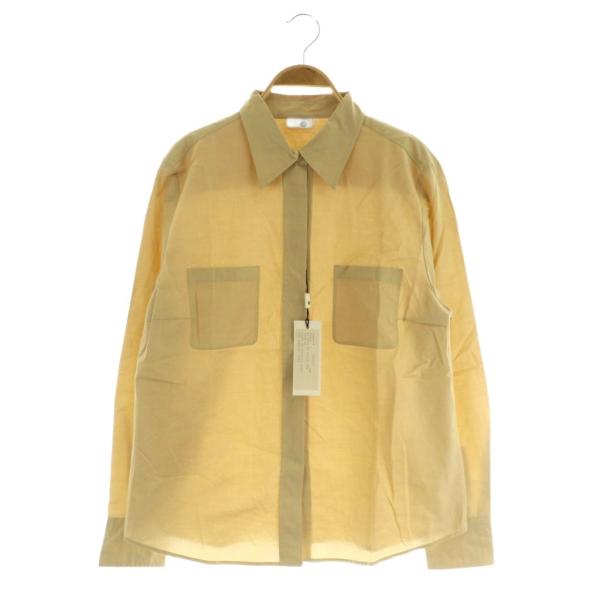 未使用品 アクリスプント AKRIS punto コットンブラウス 長袖 比翼ボタン D40 ベージュ /MY ■OS ■GY60 レディース【表記サイズ】D40【実寸サイズ】肩幅：39cm　身幅：52cm　着丈：64cm　袖丈：61cm　...