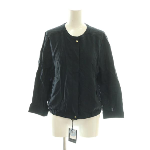 未使用品 インタープラネット INTERPLANET ジャケット 2 紺 ダークネイビー ノーカラー 長袖 スナップボタン /AG ■OS ■GY60 【ブランド】インタープラネット INTERPLANET【表記サイズ】2【実寸サイズ】肩幅...