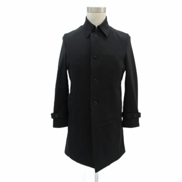 マージマサトモ MAJI MASATOMO ステンカラーコート ロング丈 M 黒 ブラック /HO62 ■GY63 メンズ【ブランド】マージマサトモ MAJI MASATOMO【表記サイズ】M【実寸サイズ】肩幅：44cm　身幅：54cm　着...