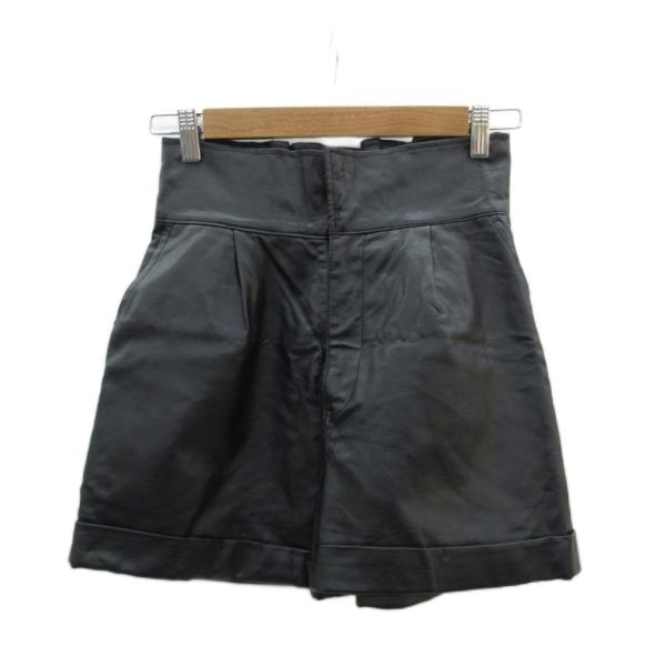 グレイル GRL フェイクレザーショートパンツ 短パン L 黒 ブラック ハイウエスト /SM55 ■GY63 レディース【ブランド】グレイル GRL【表記サイズ】L【実寸サイズ】ウエスト：60cm　もも幅：32cm　裾幅：33cm　股上：...