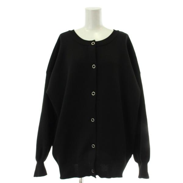 ディスコート Discoat カーディガン F 黒 ブラック ラウンドネック 長袖 ボタン留め /GP ■GY60 レディース【ブランド】ディスコート Discoat【表記サイズ】F【実寸サイズ】肩幅：63cm　身幅：60cm　着丈：60c...