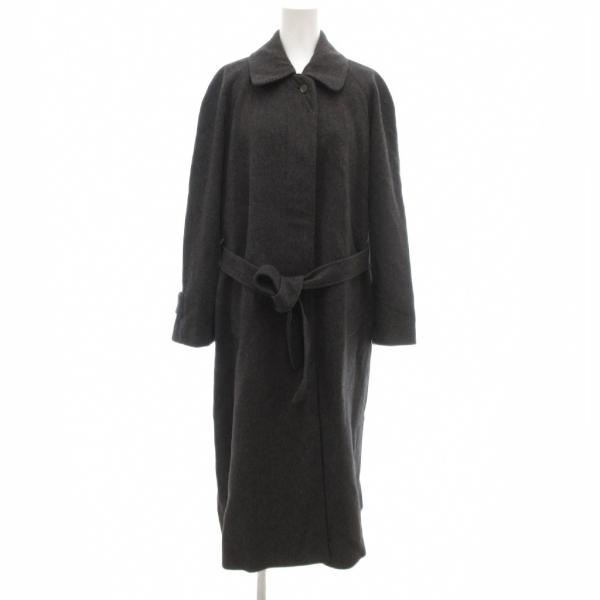 Michelangelo ステンカラーコート カシミヤ ロング丈 ベルト付き イングランド製 グレー /UO ■GY58 レディース【表記サイズ】サイズ表記なし(実寸サイズをご参考ください。)【実寸サイズ】身幅：48cm　着丈：113cm　...