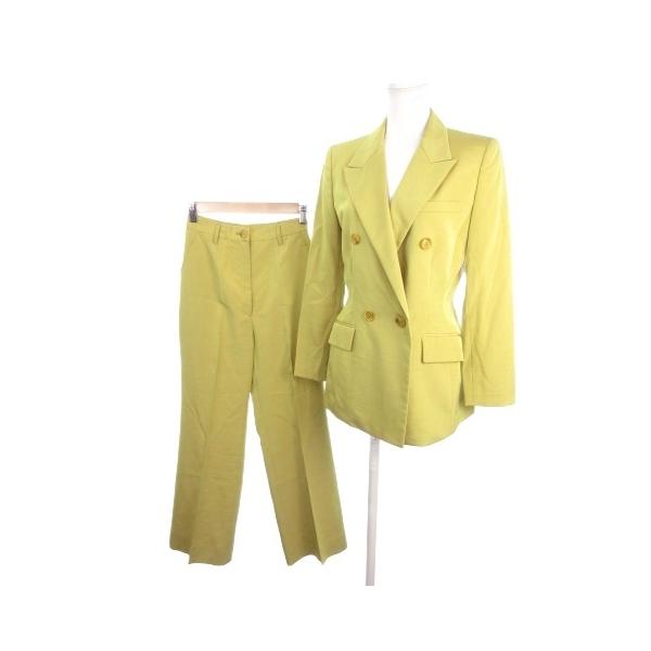 ジェイ&amp;アール J&amp;R off one ENVIRONMENT スーツ ジャケット パンツ S 黄 イエロー テーラーカラー ダブル 総裏地 センタープレス /MN14【ブランド】ジェイ&amp;アール J&amp;R【表記...