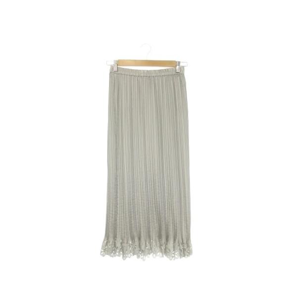 ユキコハナイ YUKIKO HANAI madame hanai スカート 9A シルバーグレー プリーツ レースヘム ロング丈 /CK61 ■GY59 レディース【ブランド】ユキコハナイ YUKIKO HANAI【表記サイズ】9A【実寸サ...