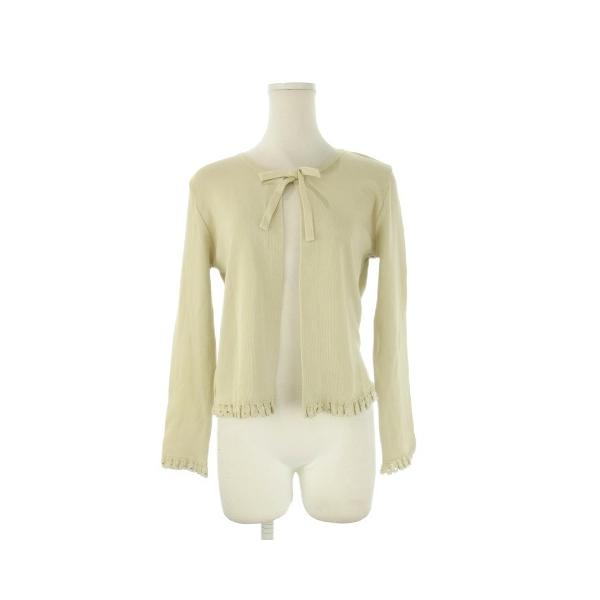 未使用品 ギャラリービスコンティ GALLERY VISCONTI カーディガン M ベージュ 長袖 リボン結び 裾フリル /CK46 ■GY59 レディース【ブランド】ギャラリービスコンティ GALLERY VISCONTI【表記サイズ】...