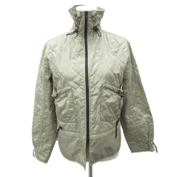 イリス IRISE キルティングジャケット 上着 ミドル丈 2 ベージュ スタンドカラー /SM51 ■GY59 レディース【表記サイズ】2【実寸サイズ】肩幅：44cm　身幅：52cm　袖丈：57cm　着丈：61〜70cm　　【素材】キルテ...