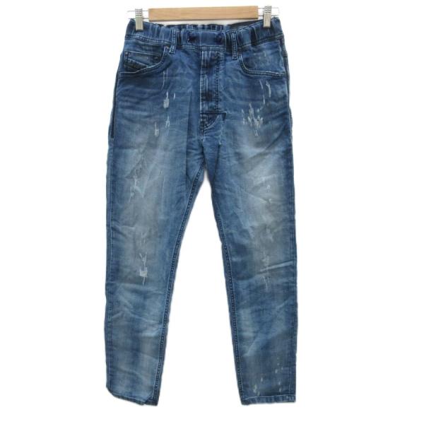 ディーゼル DIESEL NARROT-NE デニムパンツ ジーンズ テーパードパンツ 28 青 ブルー ダメージ加工 ロング丈 /YS15 ■GY59 レディース【ブランド】ディーゼル DIESEL【表記サイズ】28【実寸サイズ】ウエスト...