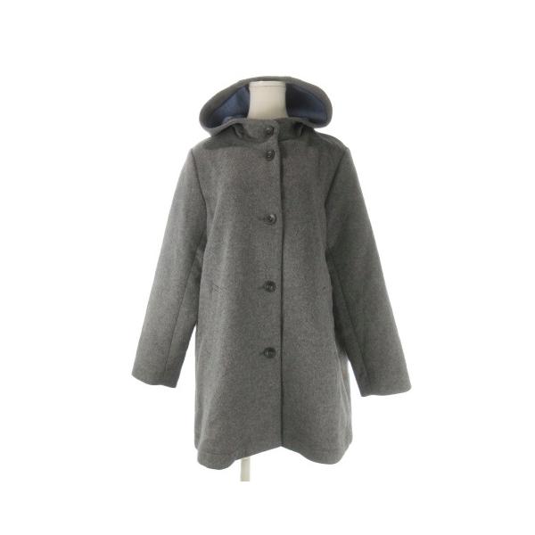 クロコダイル CROCODILE フーディコート L グレー フード付き ボタン留め 長袖 /CK24 ■ECC001 レディース【ブランド】クロコダイル CROCODILE【表記サイズ】L【実寸サイズ】肩幅：40cm　身幅：53cm　袖丈...