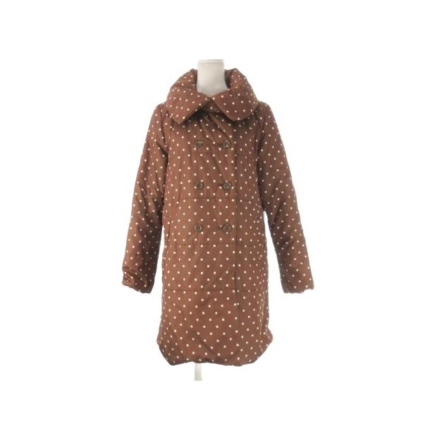 ティーケーミクスパイス タケオキクチ THE SHOP TK MIXPICE 中綿コート ロング ダブル スクエアドット M 茶 ブラウン /CK18 ■ECC001【ブランド】ティーケーミクスパイス タケオキクチ THE SHOP TK ...