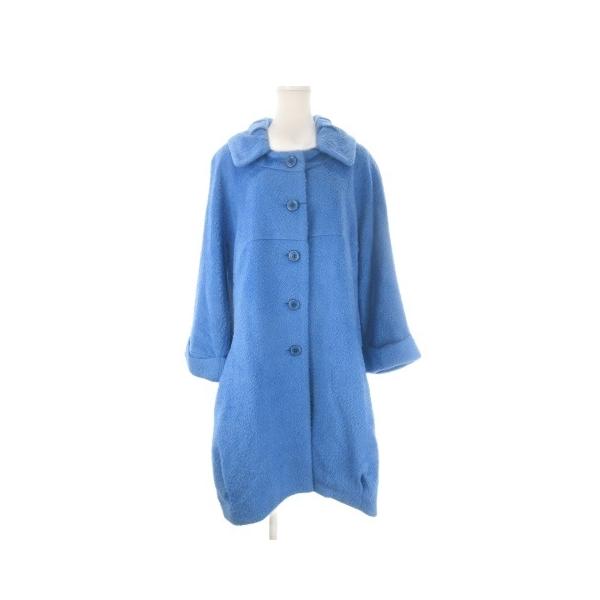 未使用品 アズノウアズ ドゥバズ as know as de base コート 15 青 ブルー 丸襟 七分袖 ファー衿付き コクーンシルエット /CK17【ブランド】アズノウアズ ドゥバズ as know as de base【表記サイズ...