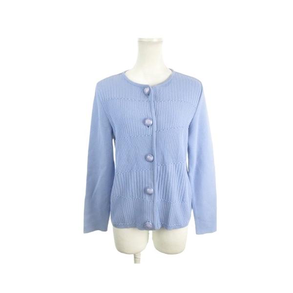 ピエールカルダン Pierre Cardin signe カーディガン 40 水色 ブルー ラウンドネック 長袖 /AH33 ■ECC001 レディース【ブランド】ピエールカルダン Pierre Cardin【表記サイズ】40【実寸サイズ】...